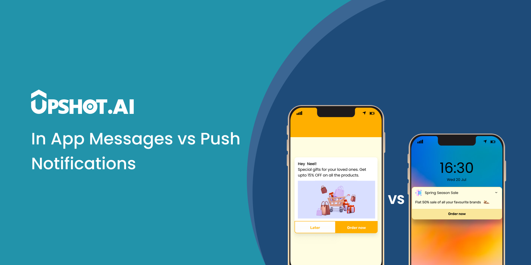 In-App Messages vs Push Notifications - Upshot.ai